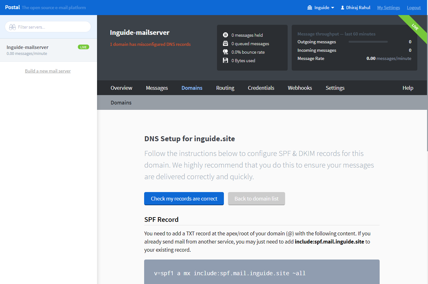 Simplest Way to Configure Postal & Create SMTP + Install SSL - inGuide ...